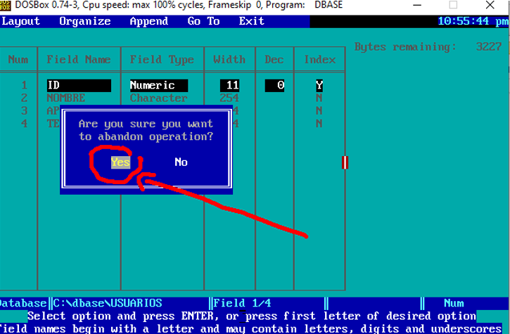 Probando dbase IV – MurciaDevs