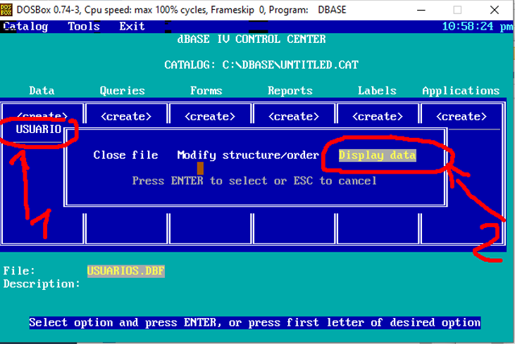 Probando dbase IV – MurciaDevs