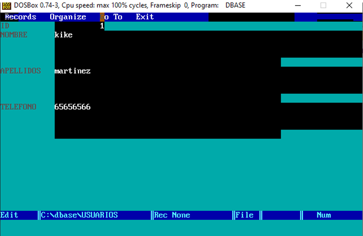 Probando dbase IV – MurciaDevs